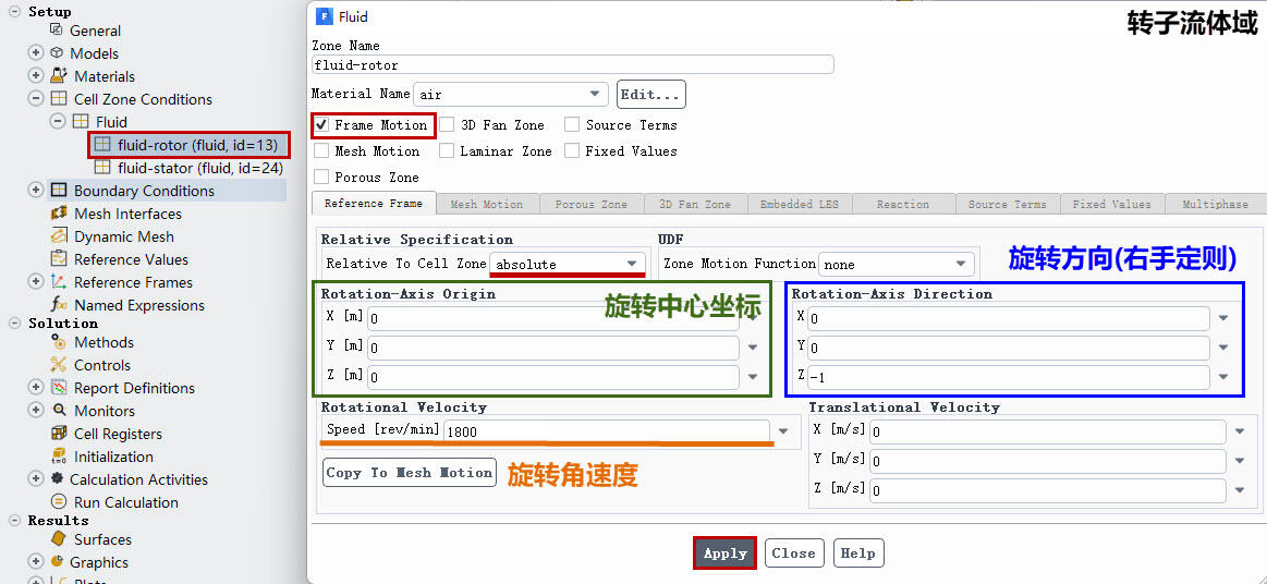 Fluent 案例-MPM 混合平面模型 涡轮机 - 哔哩哔哩