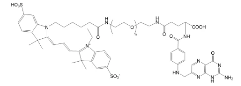 FA-PEG-Cy3 Cy3-PEG-FA Folic Acid/Folate-PEG-Cyanine 3 叶酸-聚乙二醇-荧光染料 - 哔哩哔哩