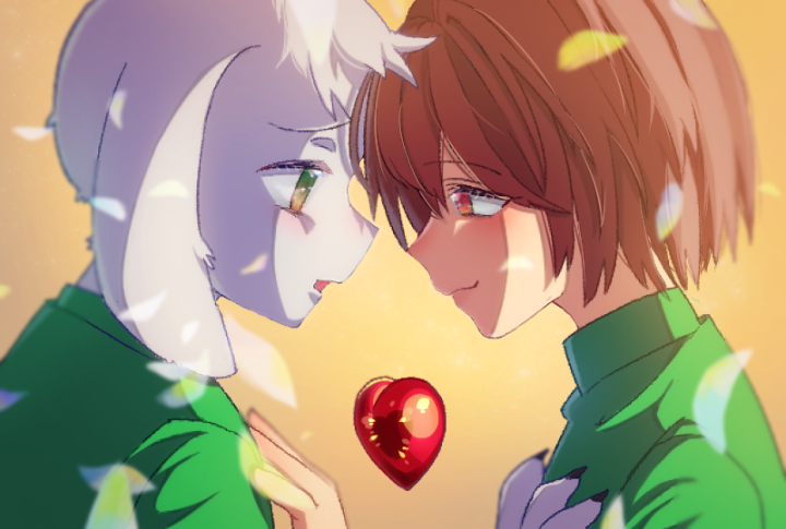 【传说之下】Undertale Chara X Asriel 图集 - 哔哩哔哩
