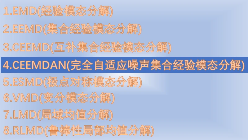 4.CEEMDAN(完全自适应噪声集合经验模态分解) - 哔哩哔哩