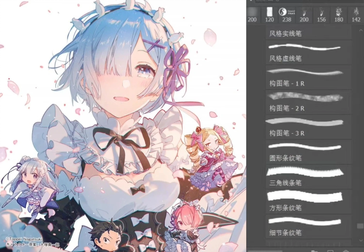 【PS/Csp/Procreate/画世界pro笔刷】蘑菇太太rella同款笔刷无偿分享，导入即可使用！ - 哔哩哔哩