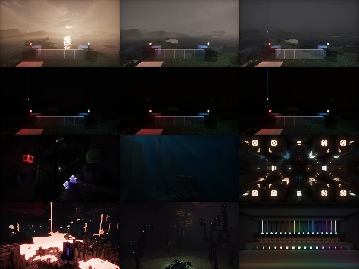 Iris加载器下《我的世界》80款光影的效果测试图 - 哔哩哔哩