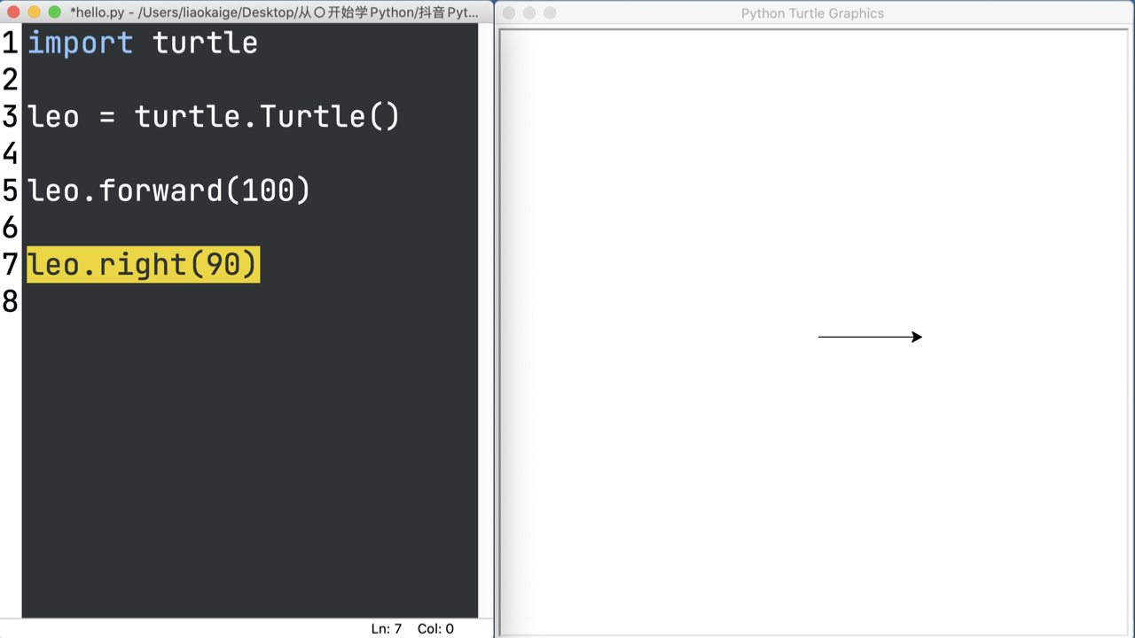[python Turtle 海龟绘图] 01 从正方形开始（史上讲解最详细的python入门课程） 哔哩哔哩
