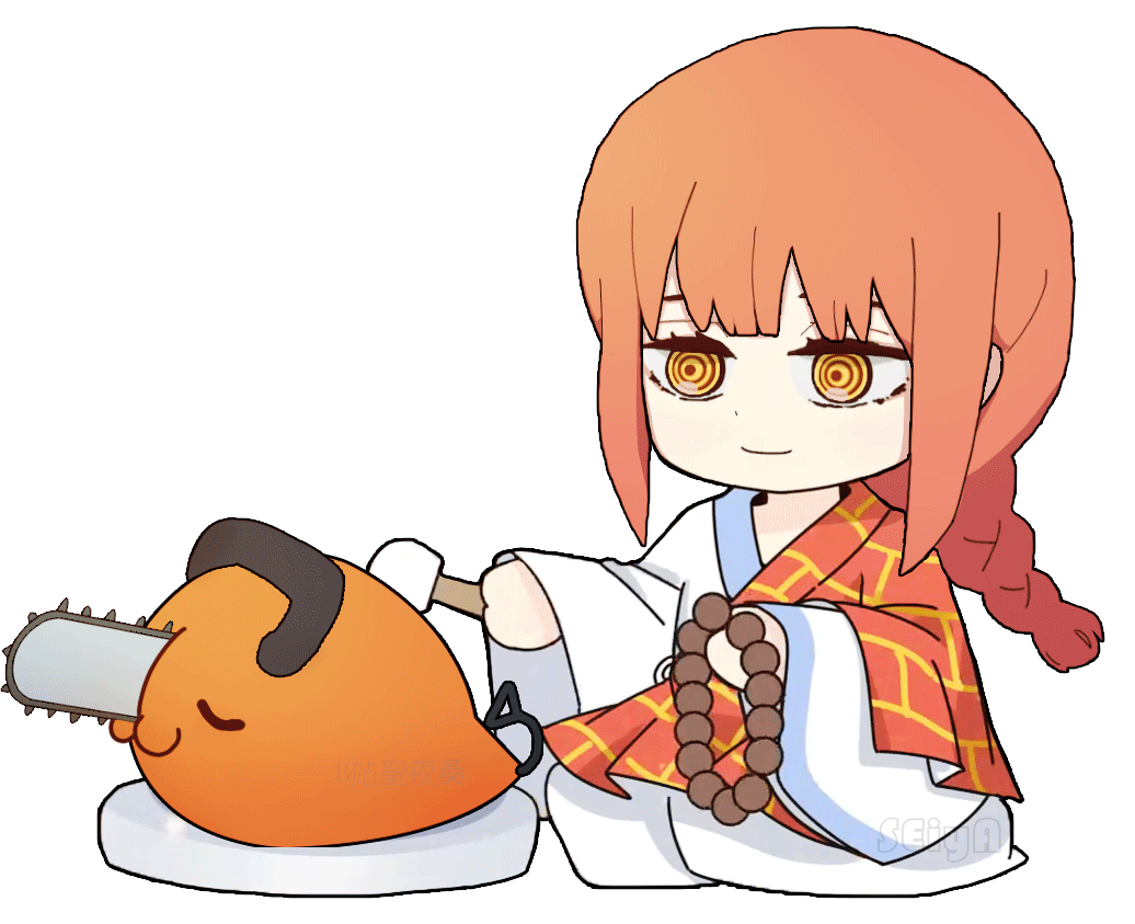 玛奇玛敲木鱼表情包高清透明背景【电锯人】 - 哔哩哔哩