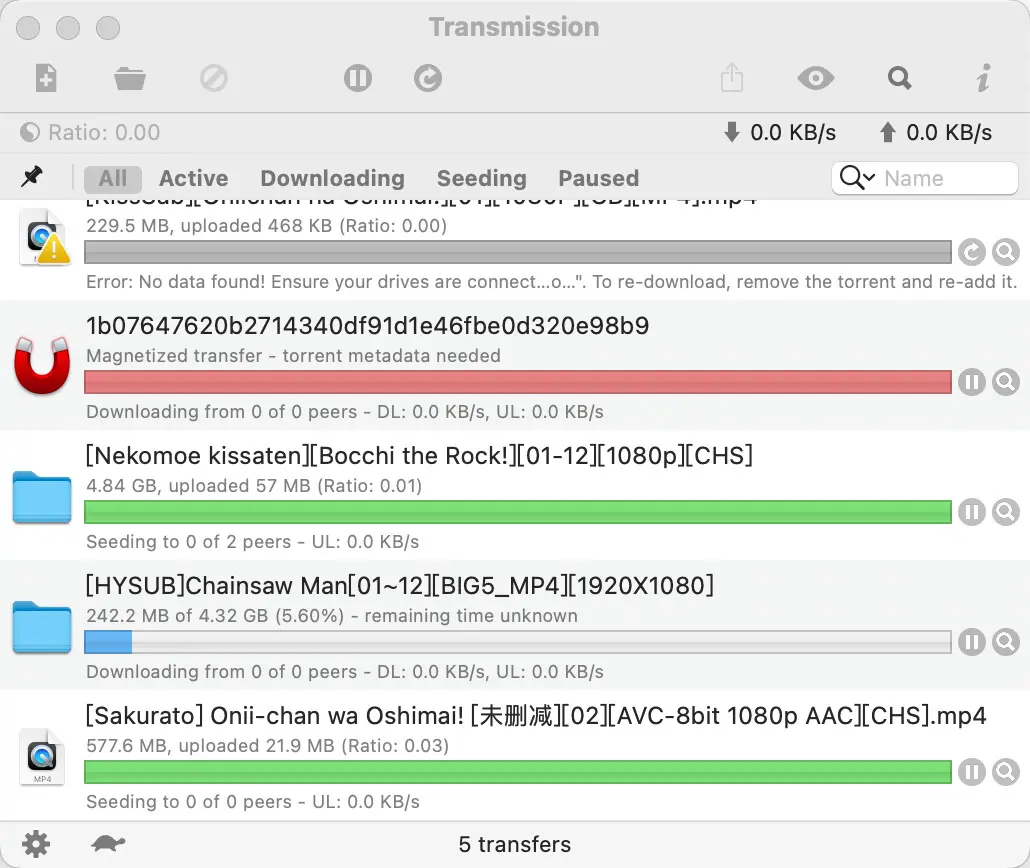 磁力链接简明教程（Transmission Mac篇） - 哔哩哔哩