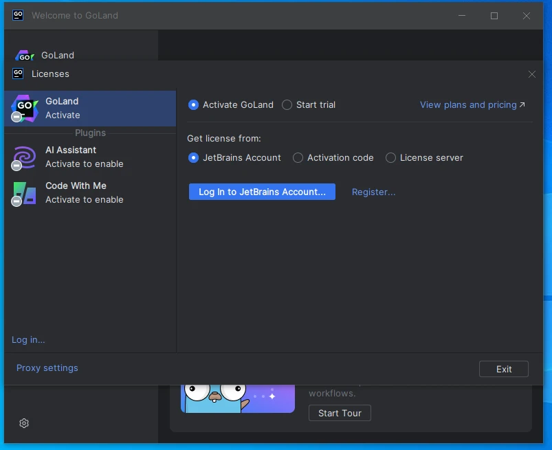 最新 Goland 2023.3 专业版安装与激活(带激活工具激活码) - 哔哩哔哩