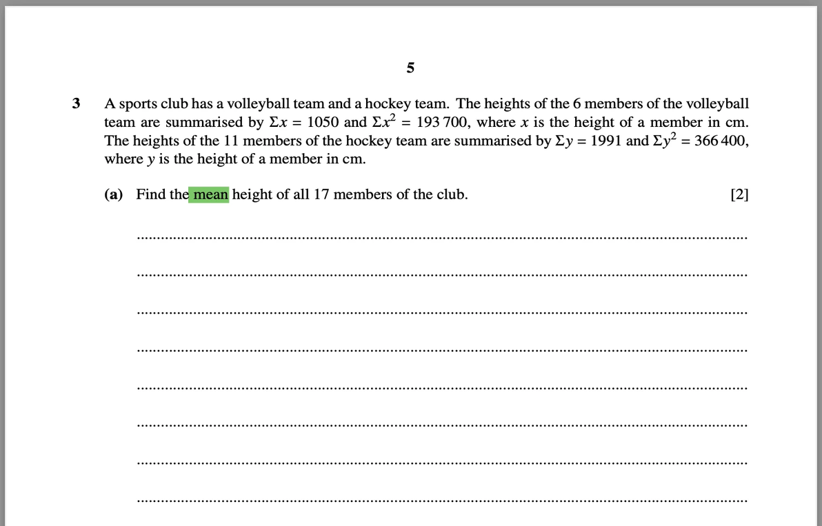 22年21年past paper中的“mean、median"题目 - 哔哩哔哩