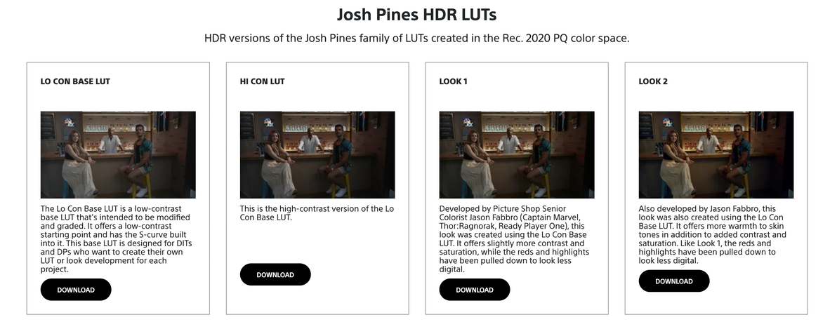 如何正确获取索尼的S-Log系列官方LUTs - 哔哩哔哩