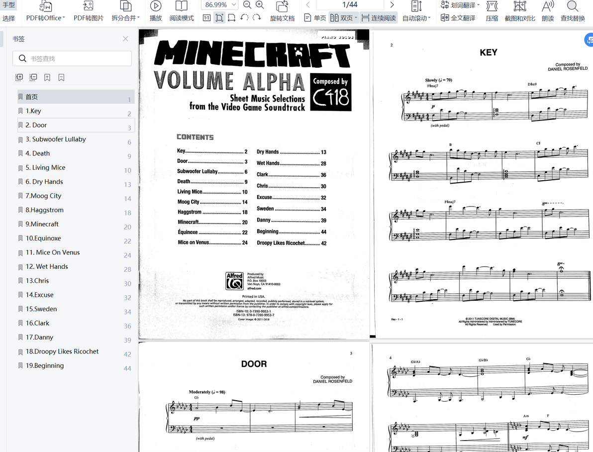 Minecraft-Volume alpha官方谱合集（共19首） - 哔哩哔哩
