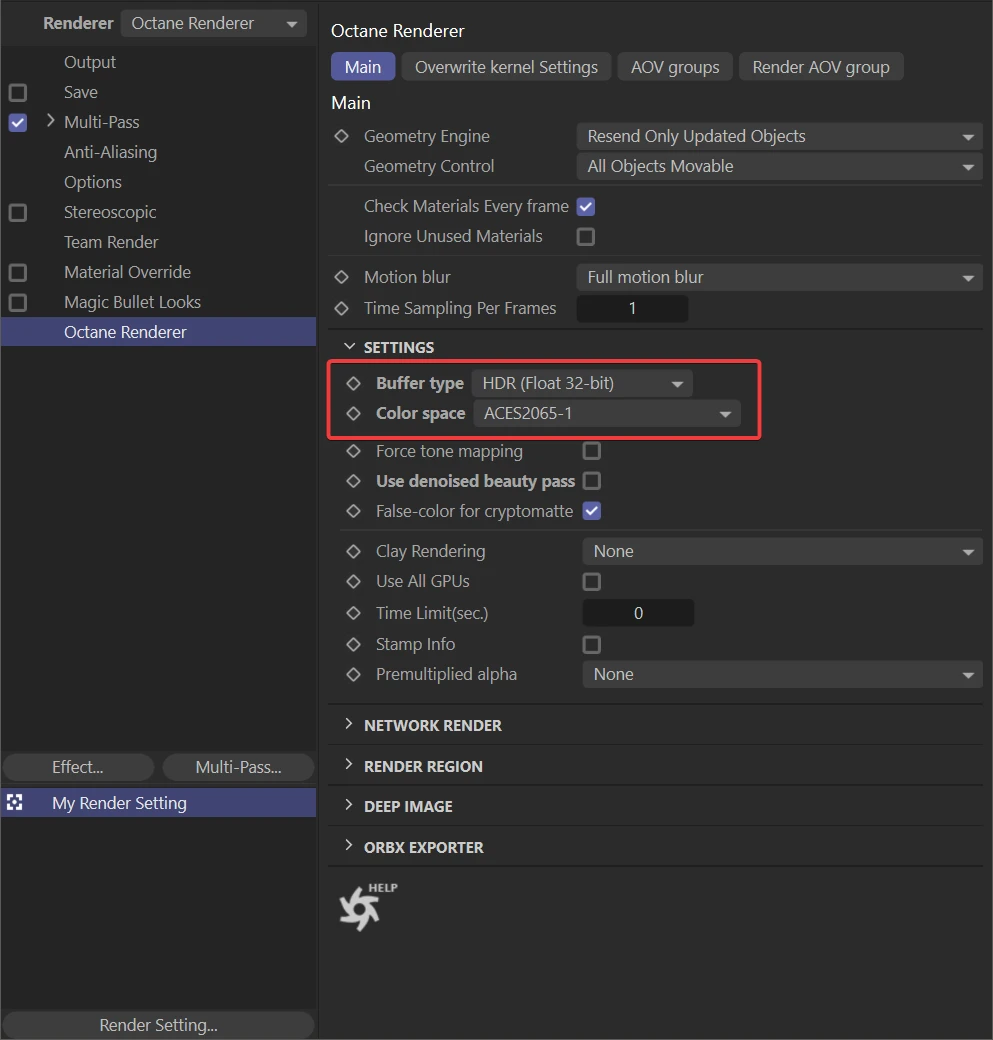 Octane ACES/OCIO如何设置？ - 哔哩哔哩