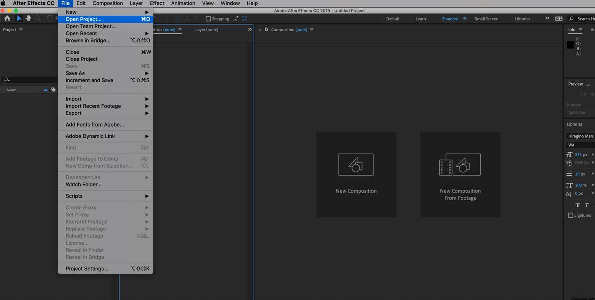 PR教程：AE怎么打开Mogrt基本图形模板？如何用Ae修改mogrt格式模板的字体 - 哔哩哔哩