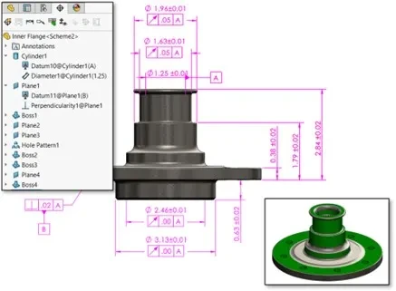 SOLIDWORKS中的：MBD、DimXpert 和 MBD 尺寸：有什么区别？ - 哔哩哔哩