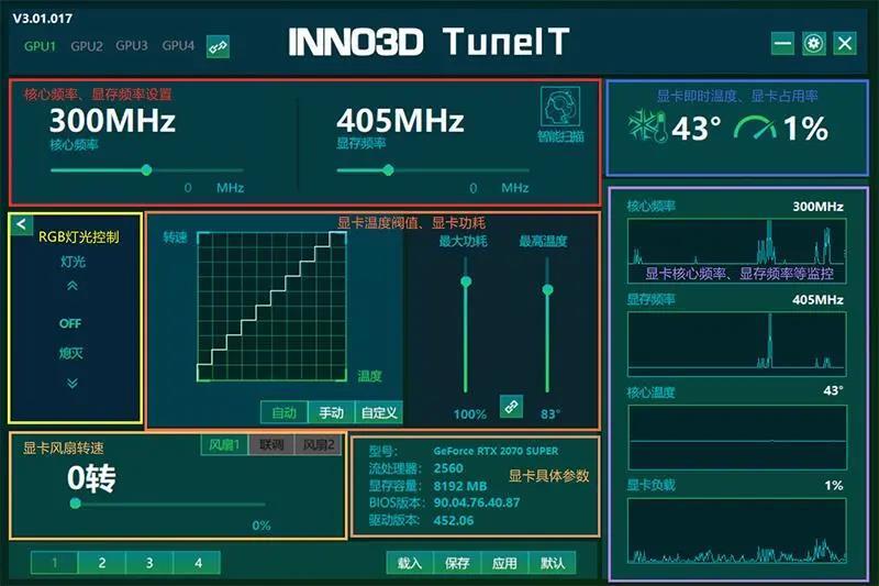 映众全新中文版Inno3D TuneIT超频软件 超频更简易! - 哔哩哔哩