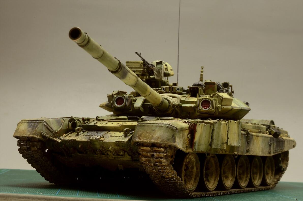 MENG俄罗斯T90A主战坦克制作（涂装旧化篇） - 哔哩哔哩