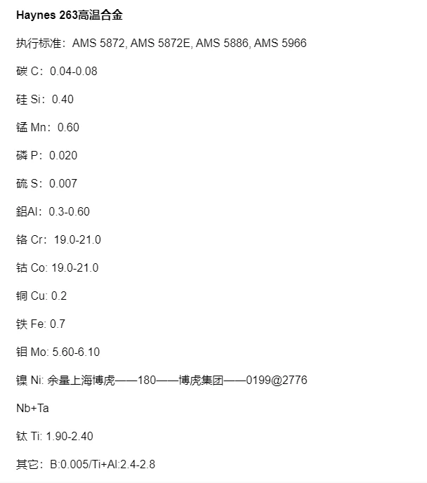 你知道Haynes 263高温合金的执行标准吗？ - 哔哩哔哩