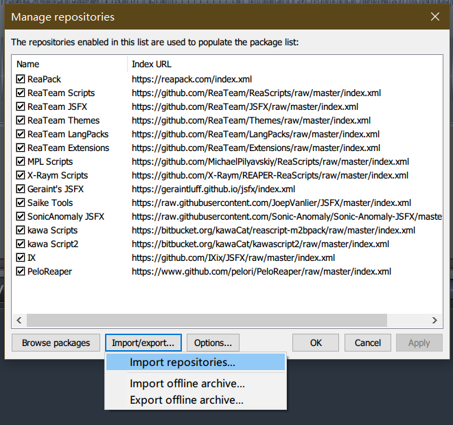 Reaper 小贴士：背起 ReaPack 的无限可能行囊——包管理器 ReaPack 入门教程 - 哔哩哔哩