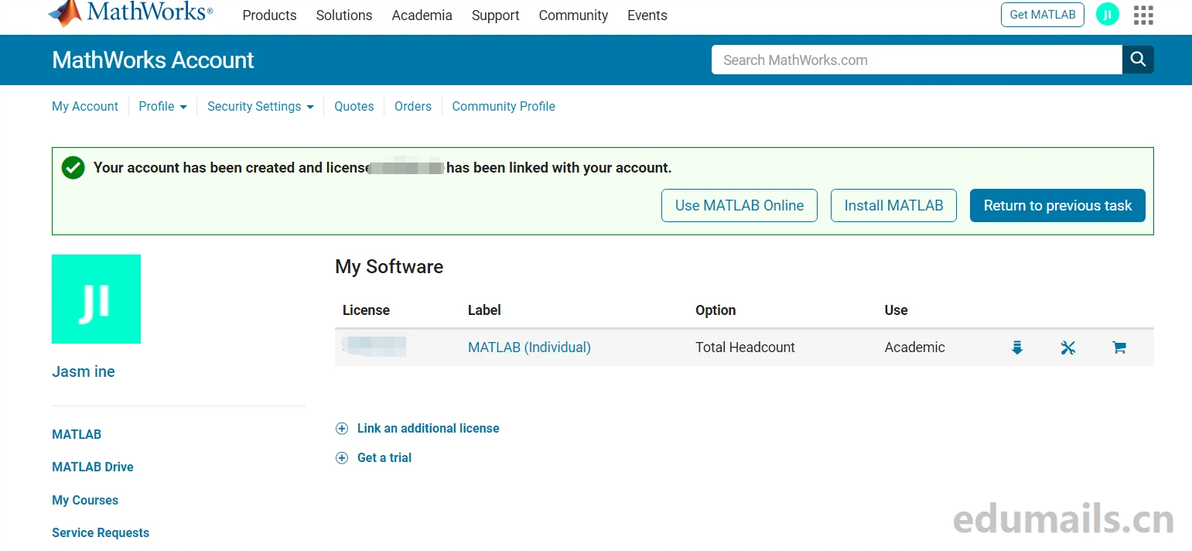 matlab学生教育版免费认证使用edu邮箱申请注册分享 - 哔哩哔哩
