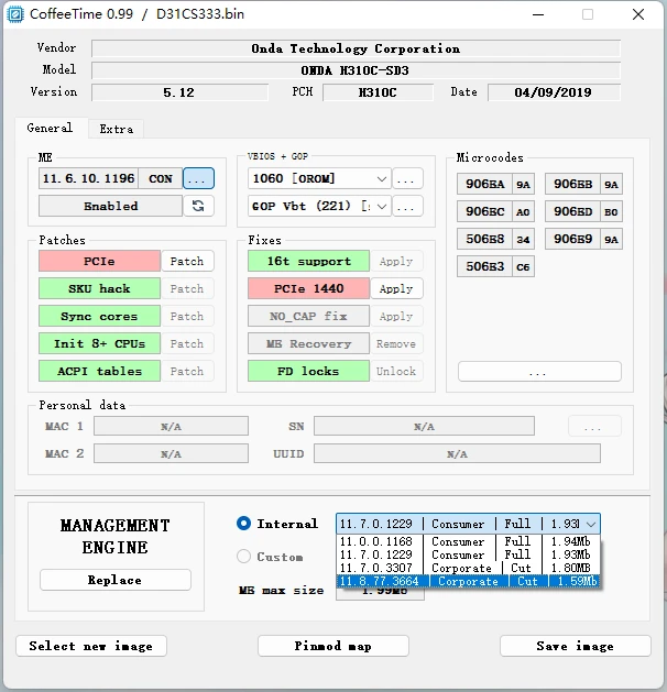 昂达H310SD3全固版魔改BIOS for E3V5 - 哔哩哔哩