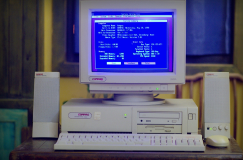 梦回1995--复原25年前的“奢华”486电脑--Compaq Deskpro 466 - 哔哩哔哩