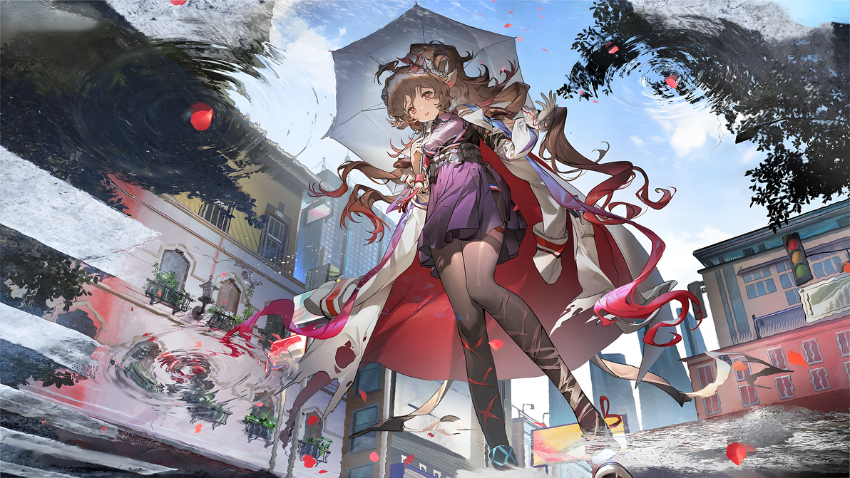 【画质提升】明日方舟 纯烬艾雅法拉EP图 火山旅梦 4K画质提升 - 哔哩哔哩