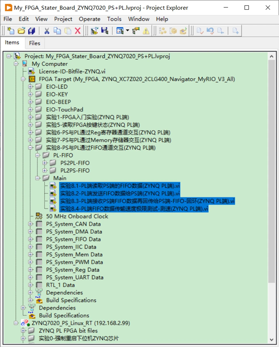 第6章>>实验8：PS(ARM)端与PL端FPGA通过FIFO队列进行交互《LabVIEW FPGA ZYNQ宝典》 - 哔哩哔哩