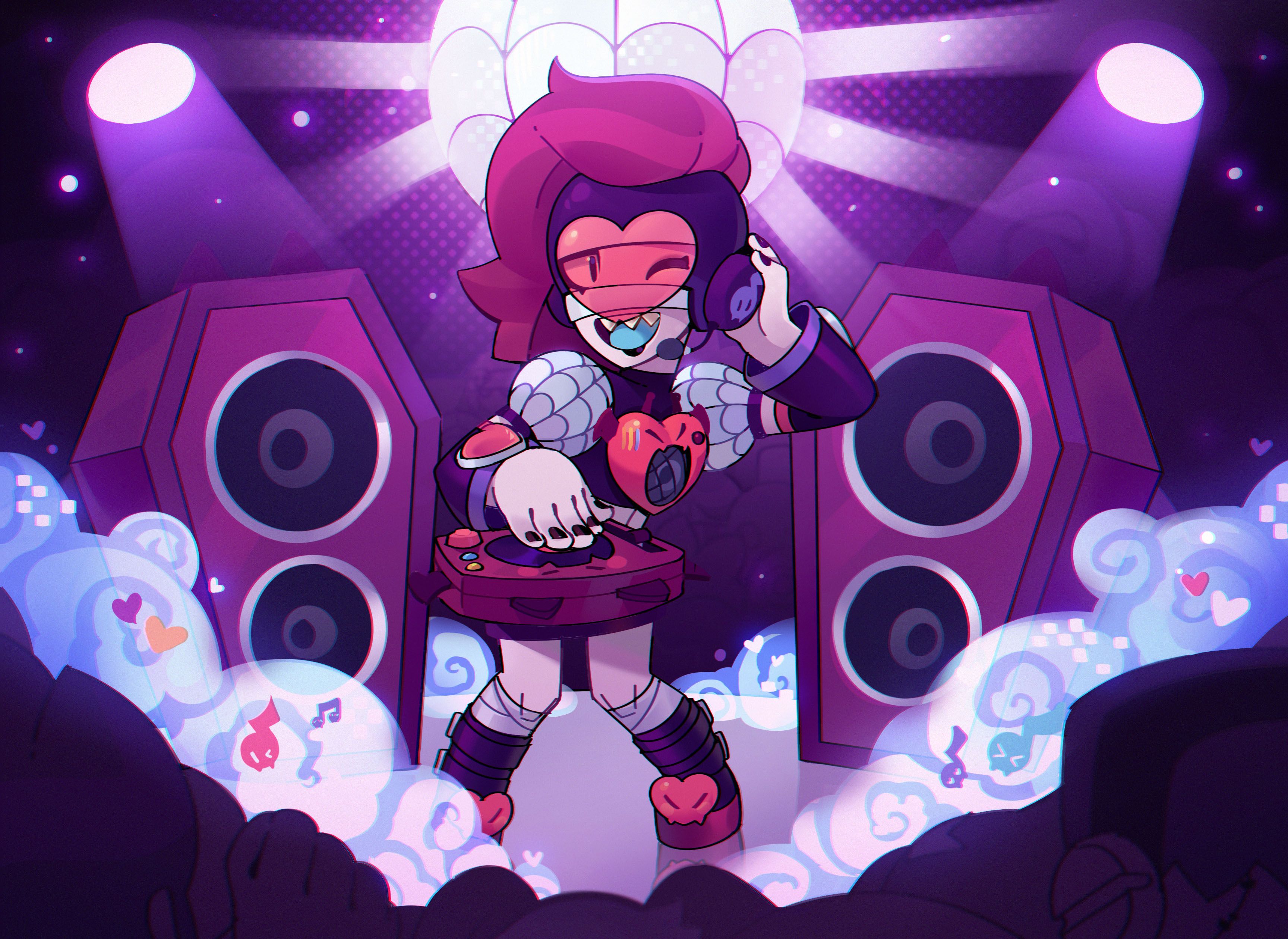 荒野乱斗英雄艾魅玩家设计皮肤第二十弹~情歌女孩EMZ - 哔哩哔哩