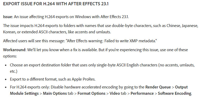 Ae2023无法正确导出H264编码视频的问题概述及解决办法 - 哔哩哔哩