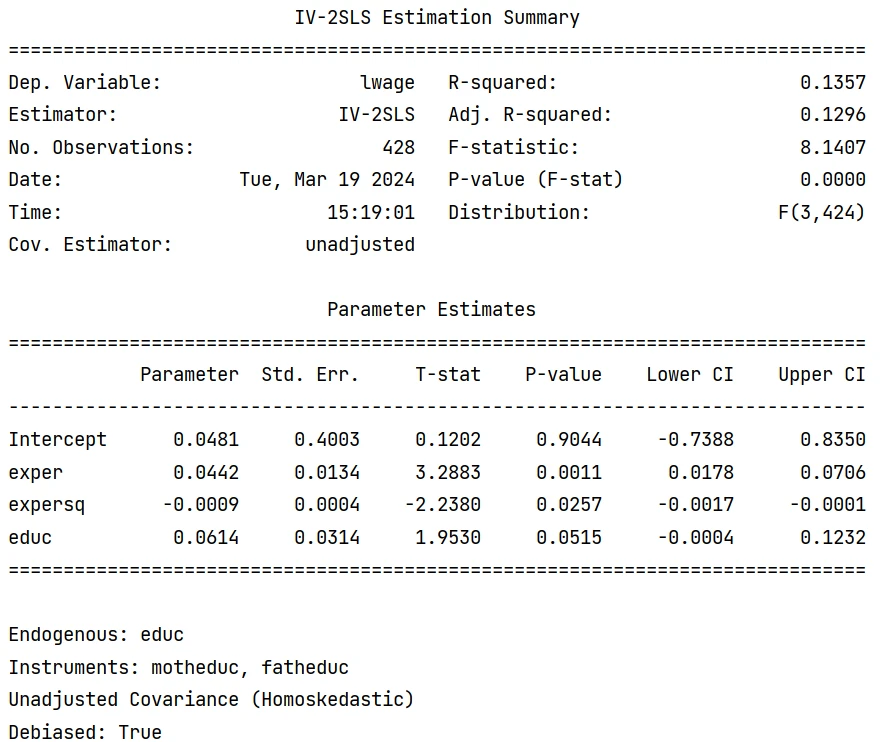 【python计量】内生性问题、工具变量法与二阶段最小二乘法2SLS - 哔哩哔哩
