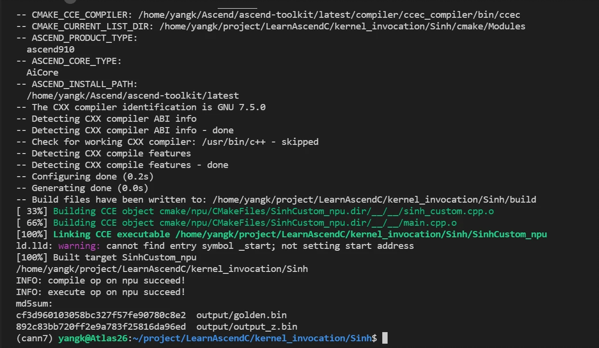 CANN训练营第二季—Ascend C编程课sinh算子开发记录 - 哔哩哔哩