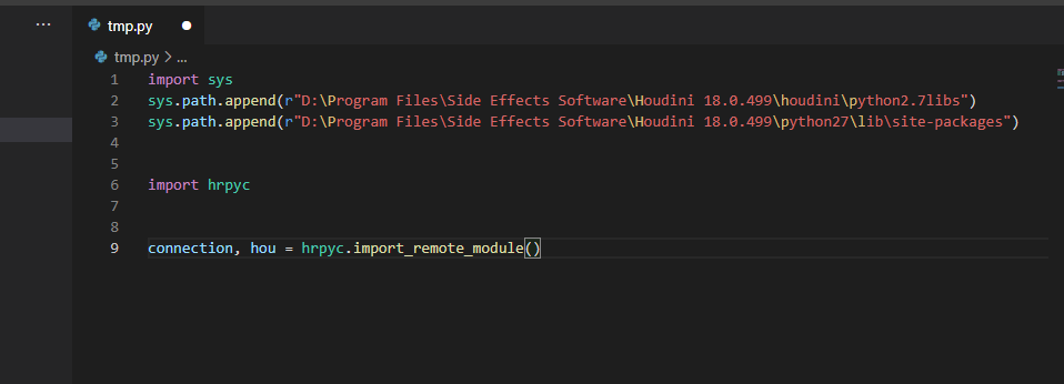 vscode连接houdini 配置py开发环境(有坑) - 哔哩哔哩