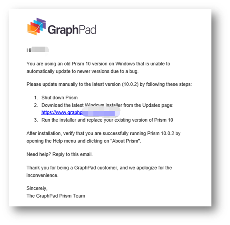 GraphPad Prism 10 Bug修复提示 - 哔哩哔哩