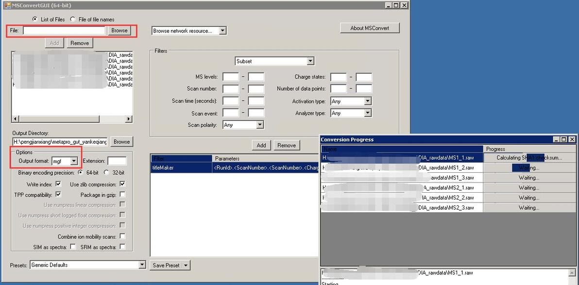 【菜鸟博士学习】【ProteoWizard MSConvert】质谱文件格式简介及其转换 - 哔哩哔哩