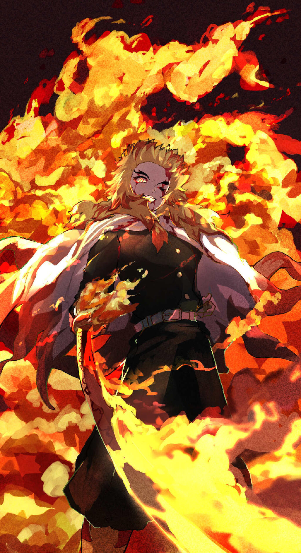 【P站美图】燃烧你的心·《鬼灭之刃》炼狱杏寿郎壁纸特辑 - 哔哩哔哩