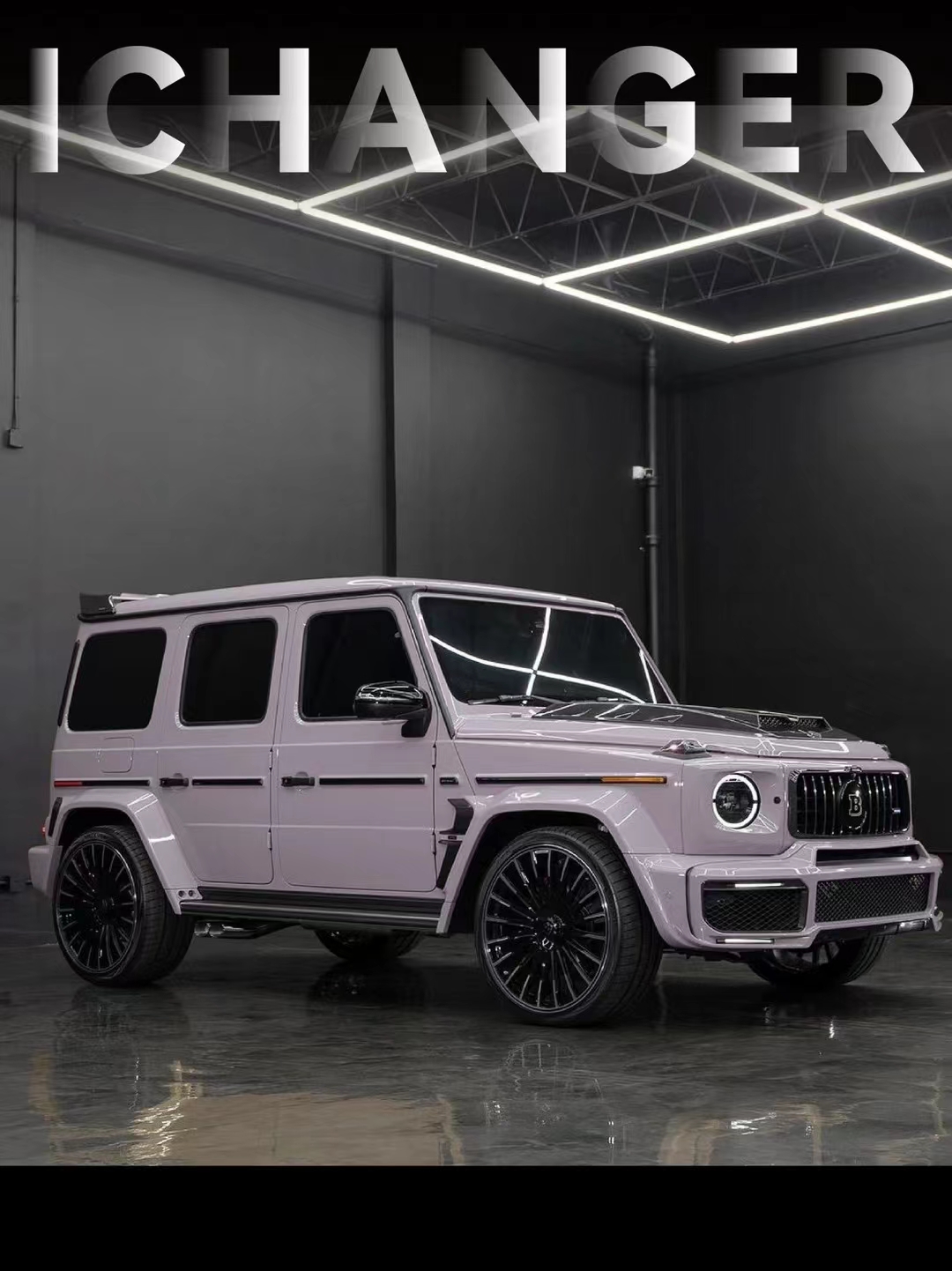 奔驰G63-ichanger改色膜迷雾灰紫， 对这个香芋紫一眼心动 - 哔哩哔哩