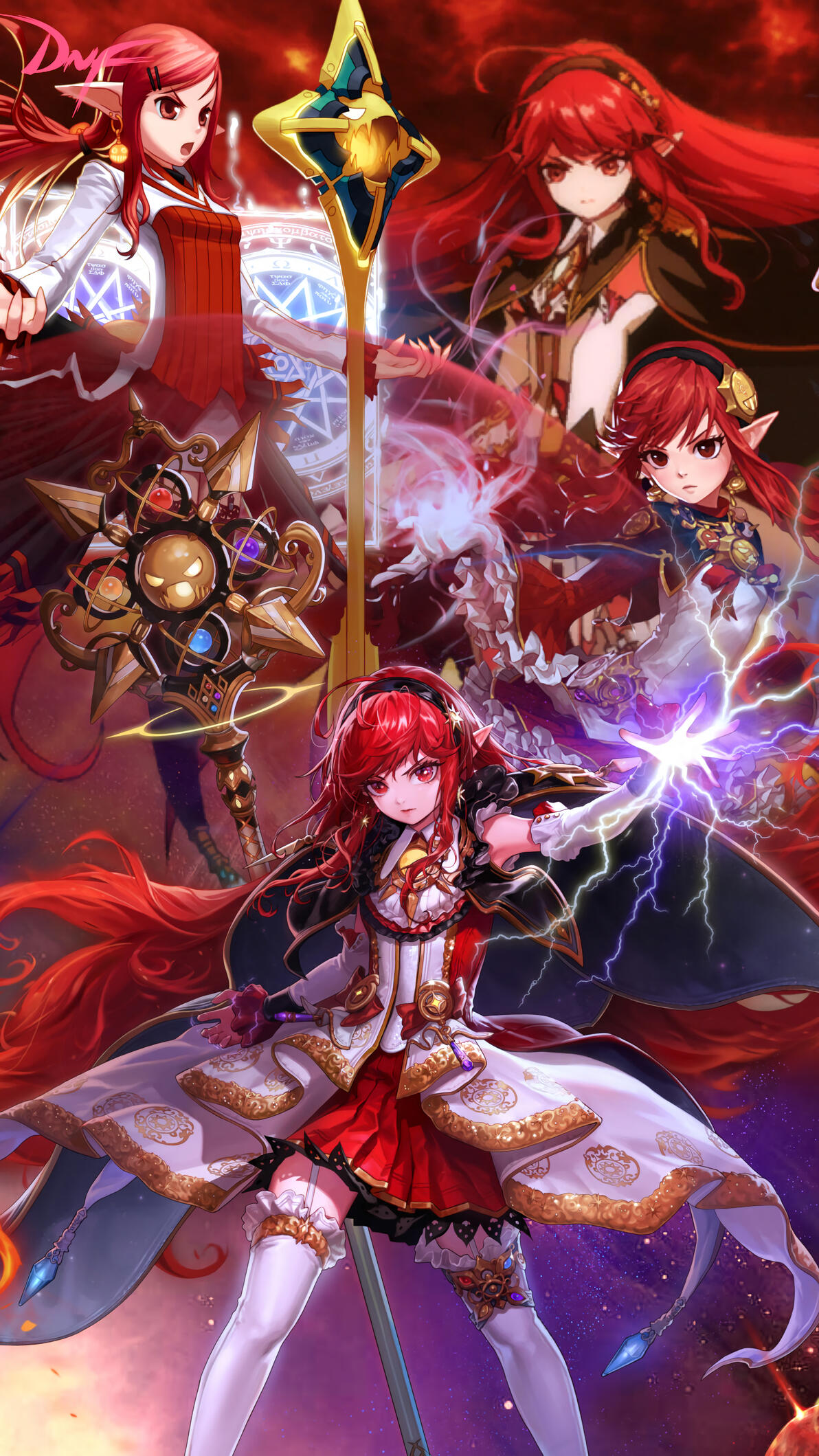 【收藏向】DNF全职业原画立绘(魔法师-女)（第八期） - 哔哩哔哩