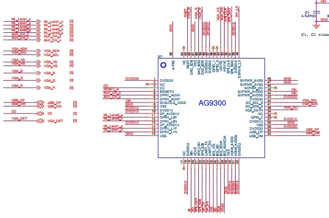 CS5260设计方案|AG9300替代方案|CS5260Type-C转VGA方案 - 哔哩哔哩