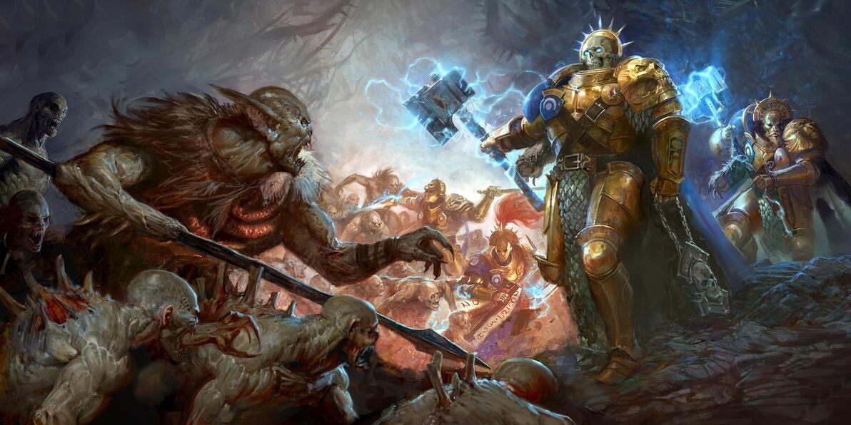 【战锤AOS·食肉王庭】野兽屠夫：皇家噬兽者 - 哔哩哔哩