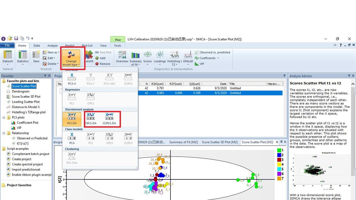 【菜鸟博士】Simca-P Pattern Recognition （PCA OPLS-DA HCA）操作说明 - 哔哩哔哩