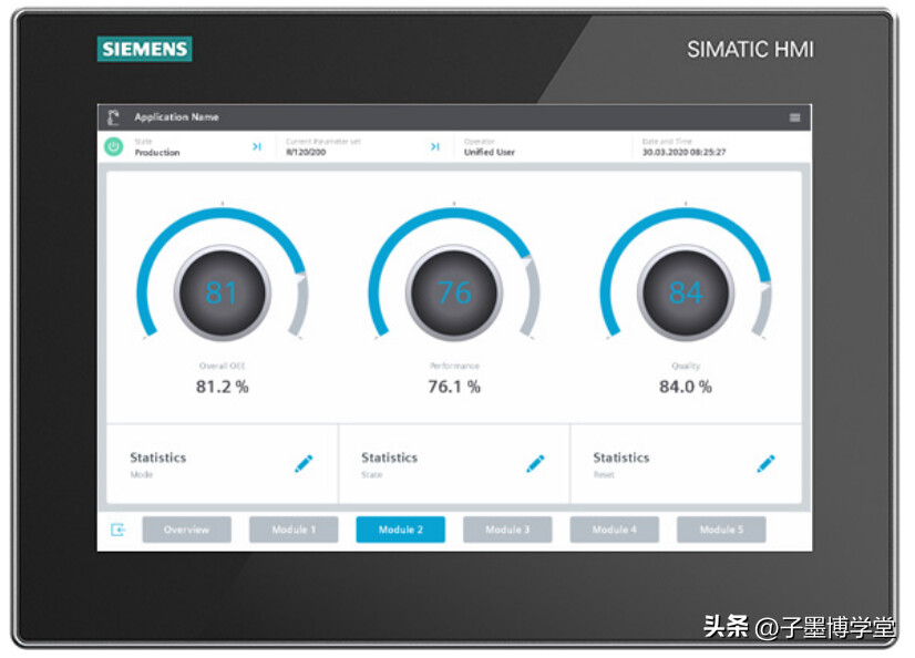 西门子官方开发的HMI设计模块，吸引眼球，画面精美，富有现代感 - 哔哩哔哩