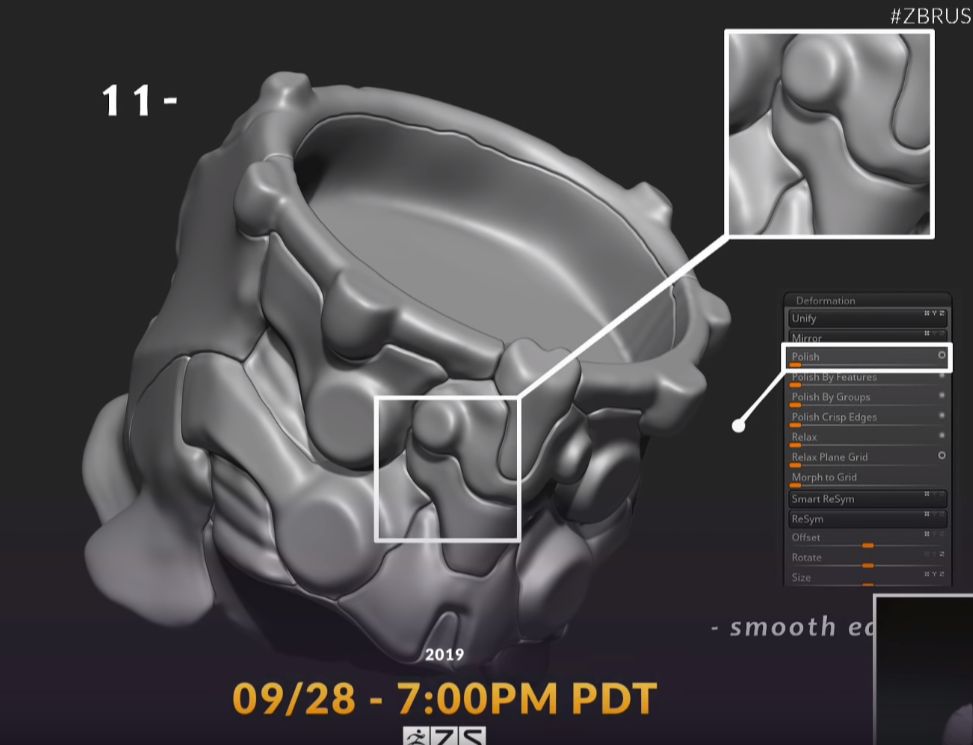 关于平整清理zbrush硬表面的一些技巧 - 哔哩哔哩