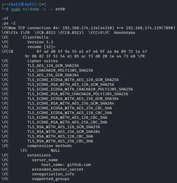 ssldump：强大的SSL/TLS流量分析神器！全参数详细教程！Kali Linux 教程！黑客教程！ - 哔哩哔哩