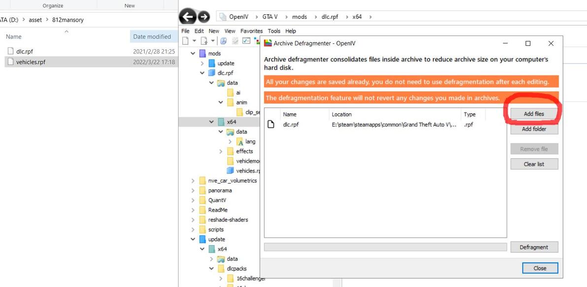 如何使用OpenIV的Defragment功能来缩减dlc.rpf文件大小 - 哔哩哔哩