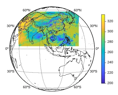 FY4A标称投影数据处理 - 哔哩哔哩