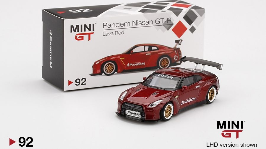 MINIGT 【92#】Pandem Nissan GT-R (R35) Lava Red - 哔哩哔哩