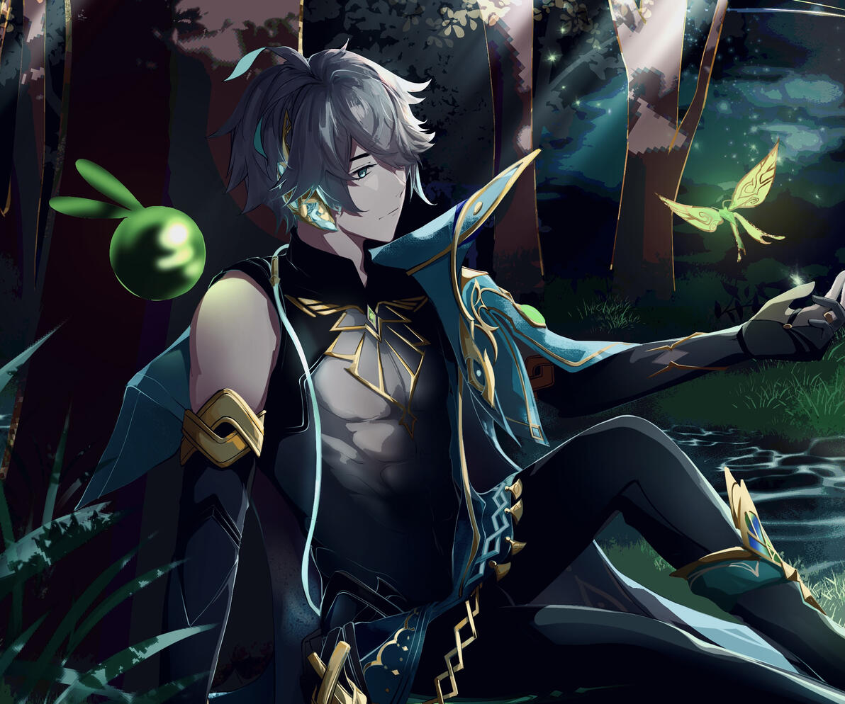 [原神壁纸] 2k壁纸—「艾尔海森：思而后行」 - 哔哩哔哩