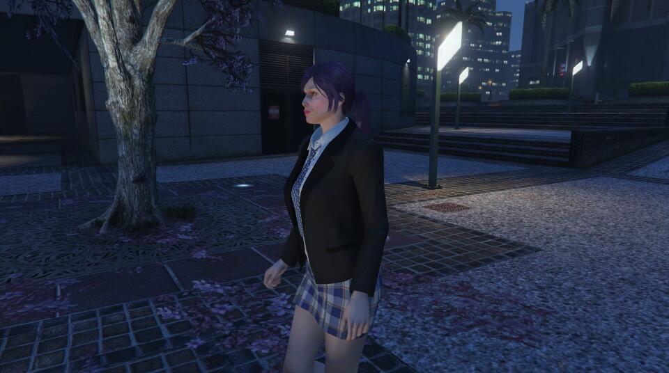 【GTA5OL】三款JK风格的在线模式女角色穿搭，让你的小哑巴充满学园风 - 哔哩哔哩