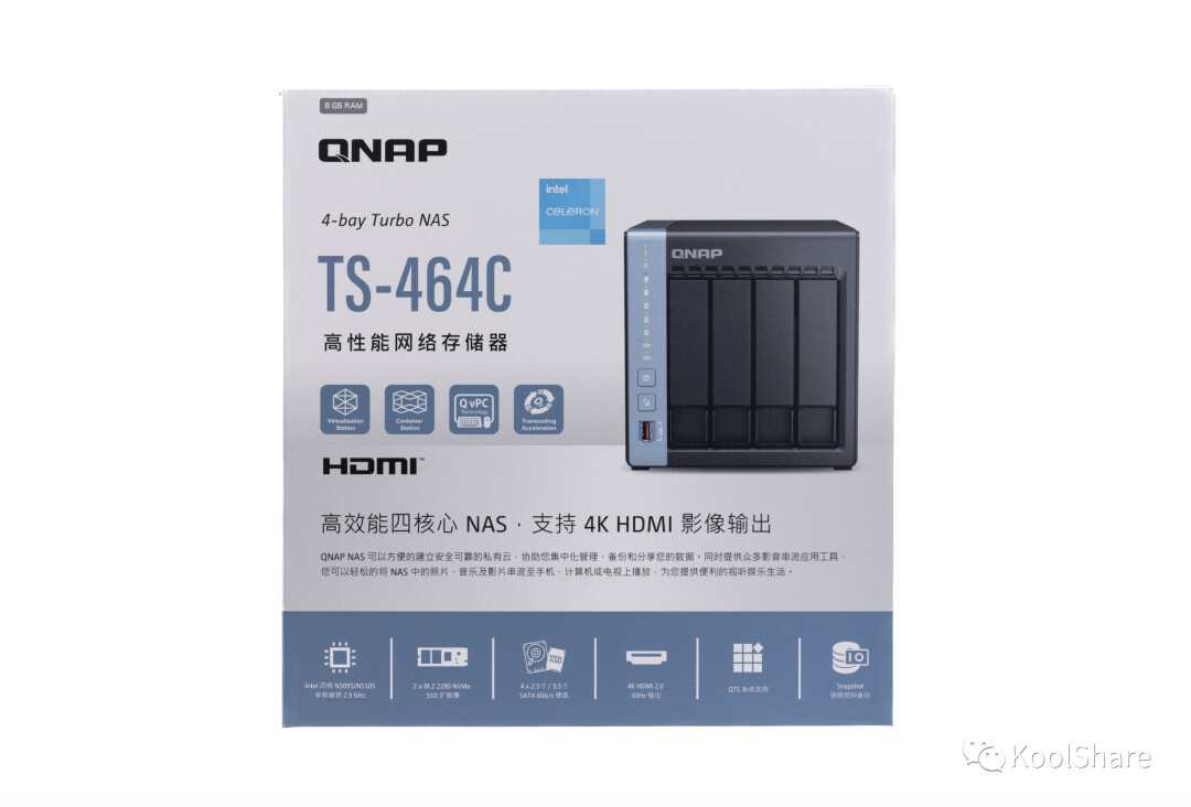 QNAP 威联通4盘位NAS TS-464C搭配WD西数红盘WD40EFZX 4TB评测 - 哔哩哔哩