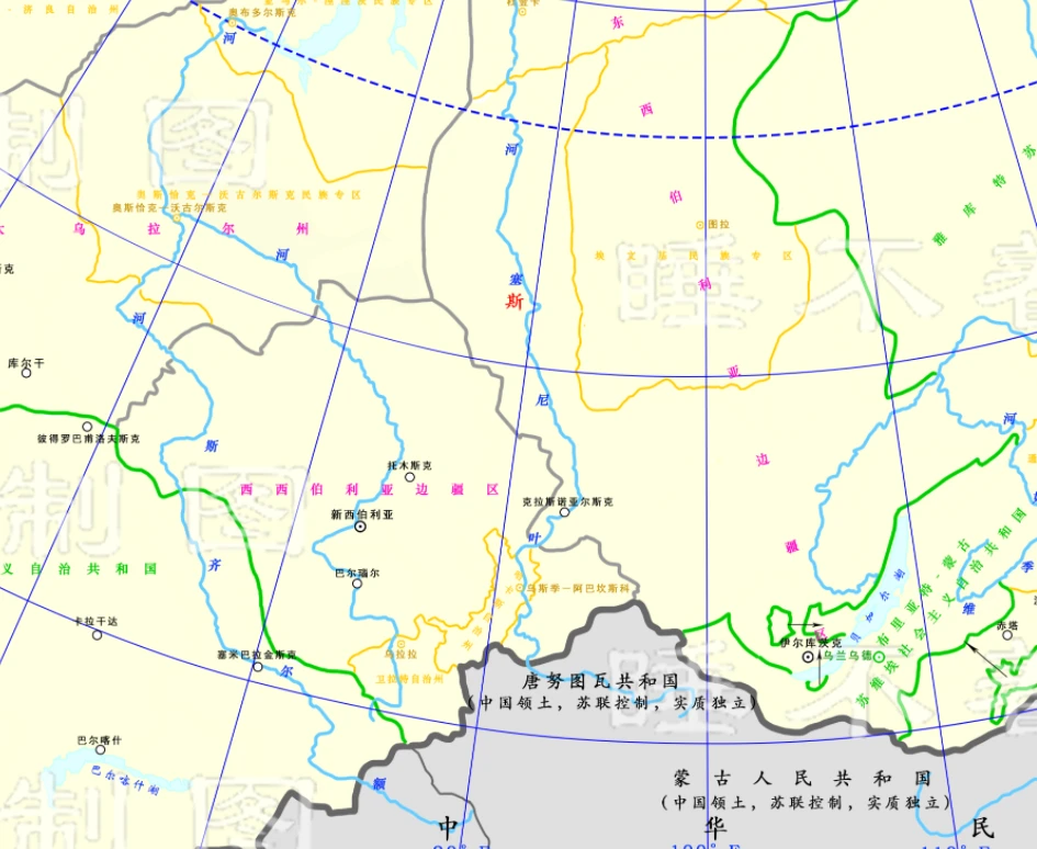 全网唯一高清！推荐收藏！早期苏联行政区划地图（1930年）【附1930年行政区划一览表】 - 哔哩哔哩