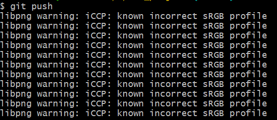 使用git遇到libpng warning: iCCP: known incorrect sRGB profile - 哔哩哔哩