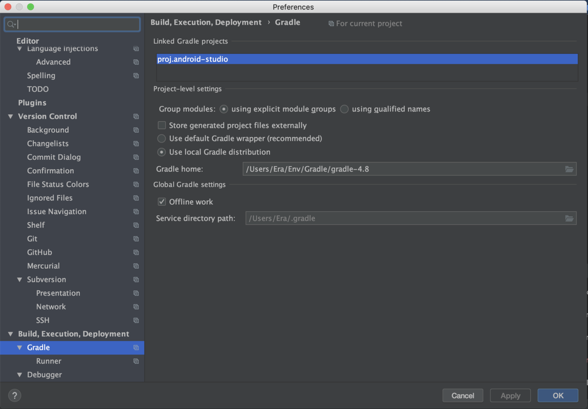 Android Studio 使用本地 gradle 配置 - 哔哩哔哩